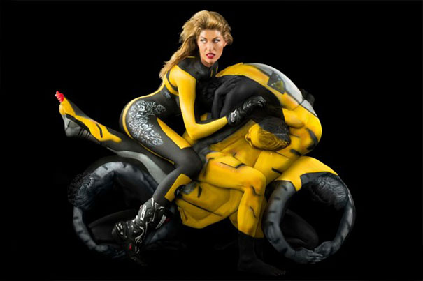 Vehicles made of Body Painted People | Bored Panda